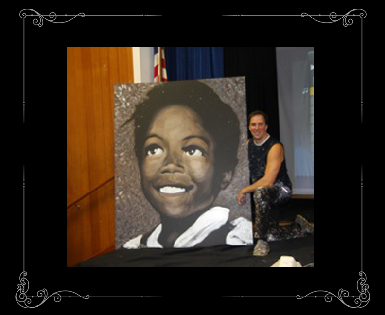 Amazing Hero Art portrait of Ruby Bridges, pose 1, by: Rob Surette